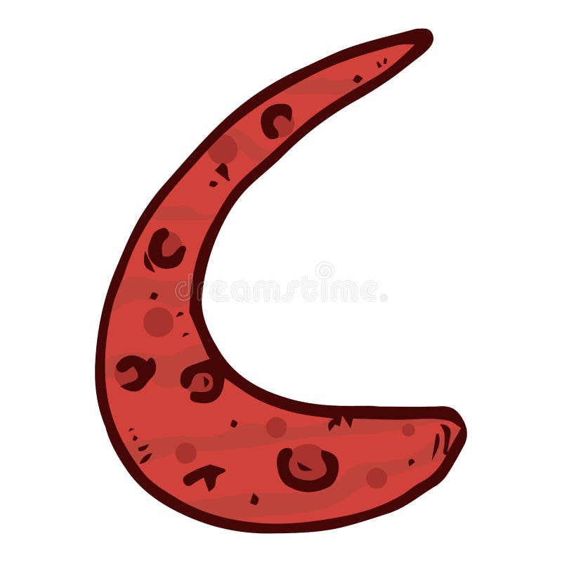 Red Moon Icon. Vector Illustration of a Part of the Moon, Eclipse. Hand ...