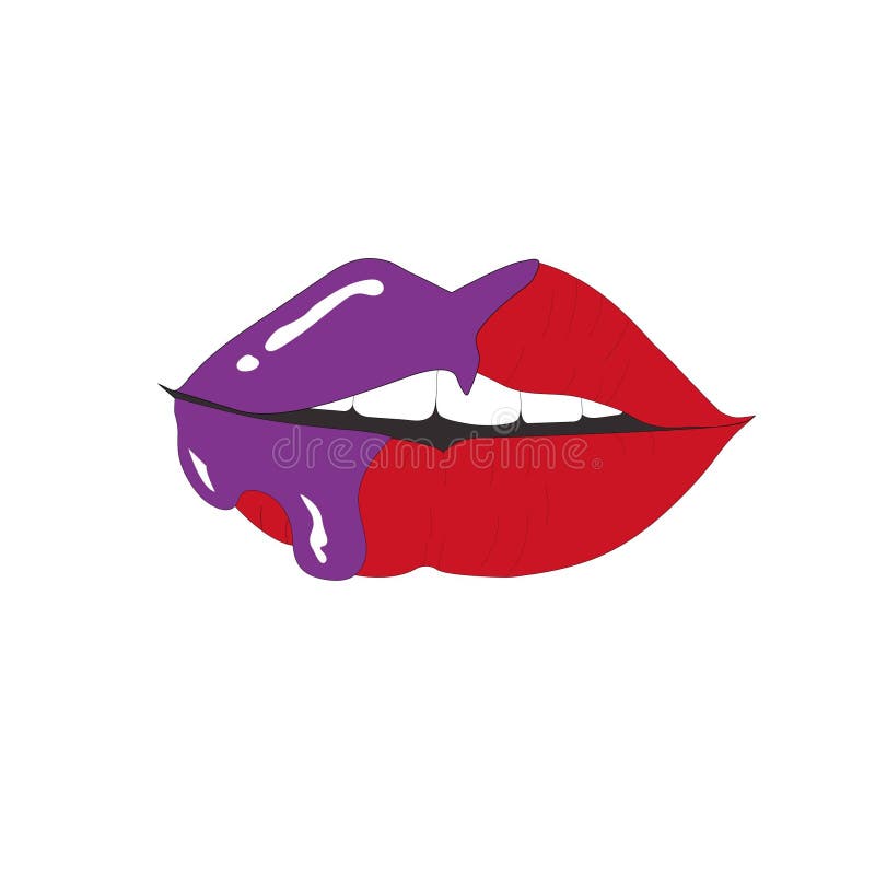 Dripping Color Glossy Lips Illustration Stock Illustrations – 18 ...