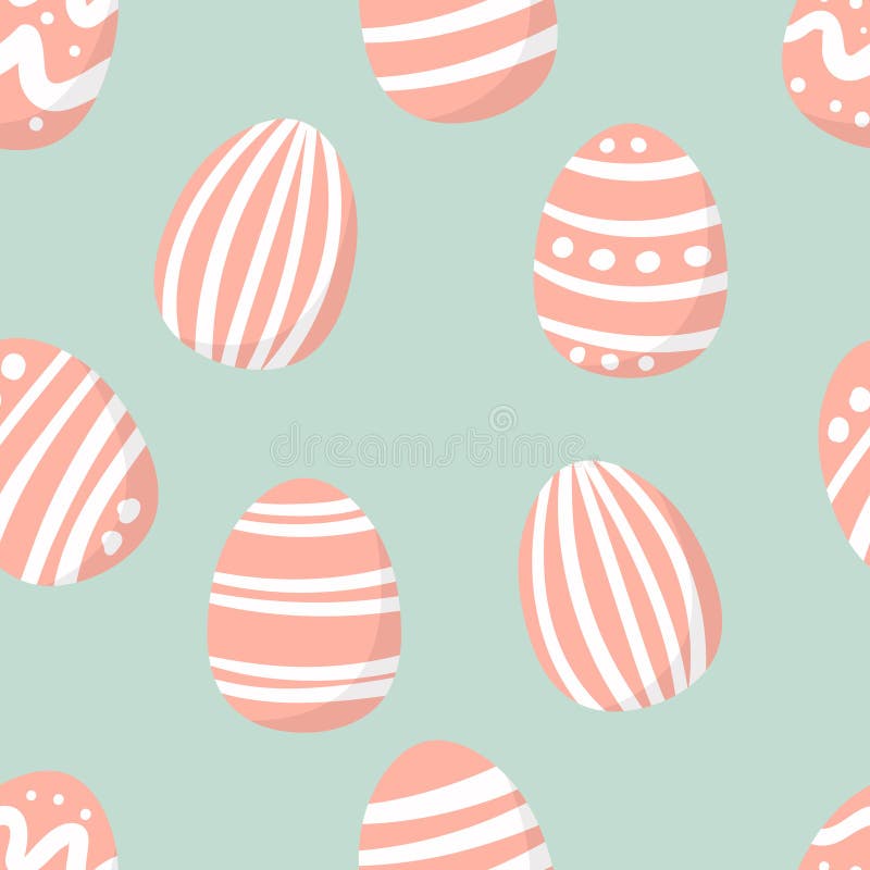Vector Illustration of Pastel Easter Eggs with Pattern Stock Vector ...