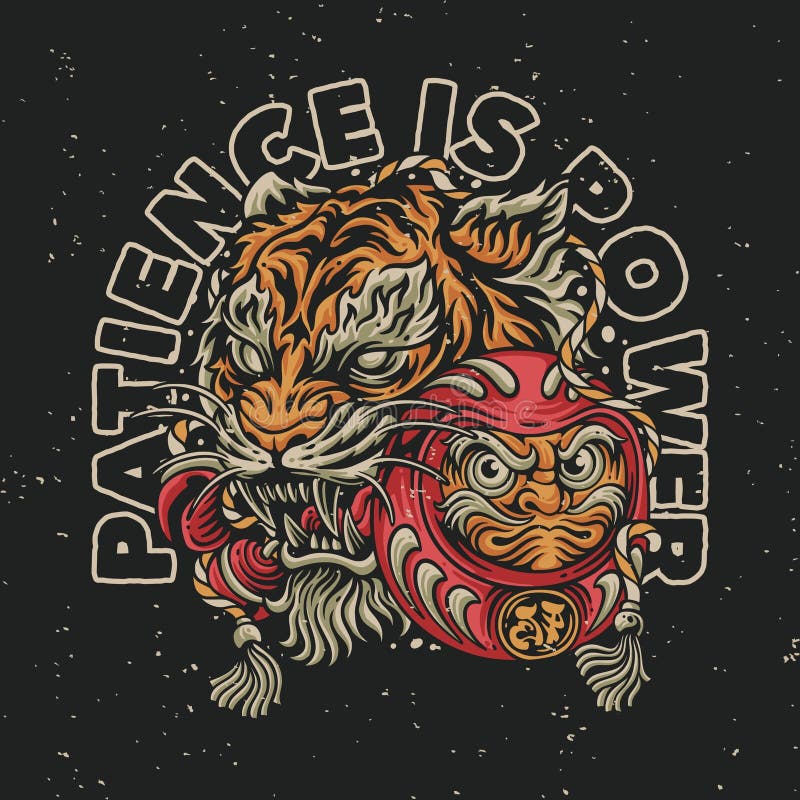 Vector Illustration Patient is Power for T Shirt Stock Illustration ...