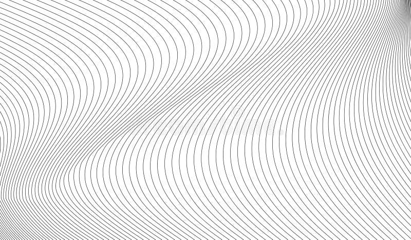 Illustration of the Pattern of Black Lines on White Background Stock ...
