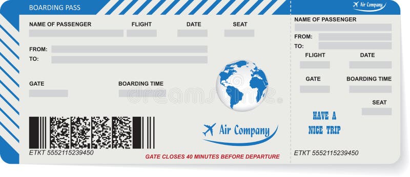 Vector Illustration Of Pattern Of Boarding Pass Stock Vector Illustration Of Pass Travel