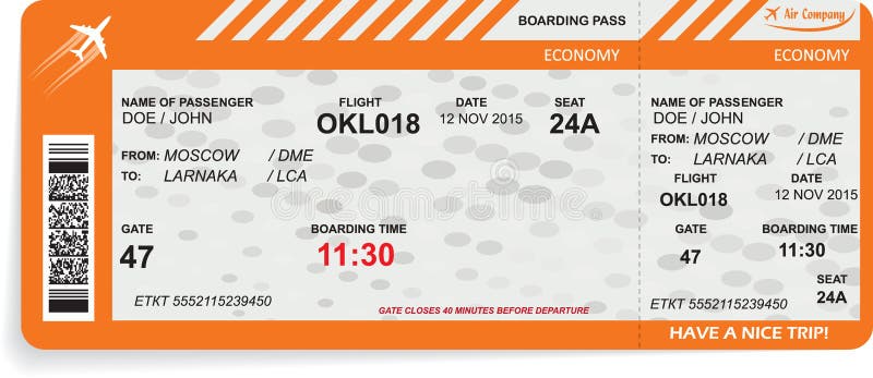 Vector Illustration of Pattern of Boarding Pass Stock Vector ...