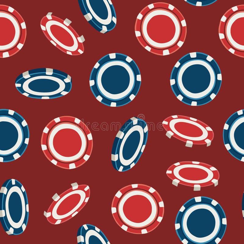 Vector Illustration of Pattern with Casino Chips Stock Vector ...