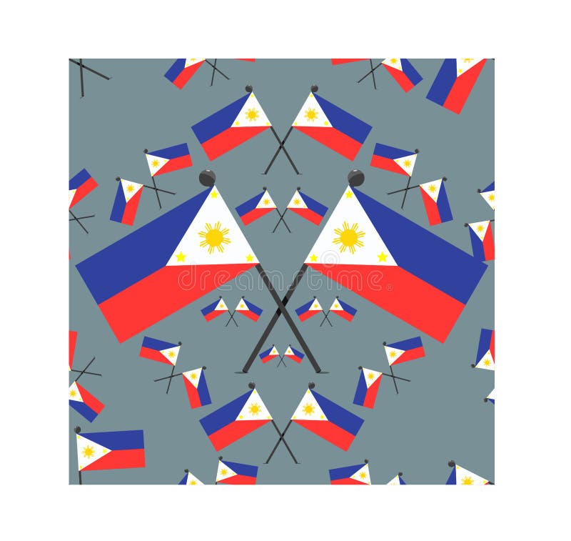 Vector Illustration of Pattern Philippines Flags Stock Vector ...