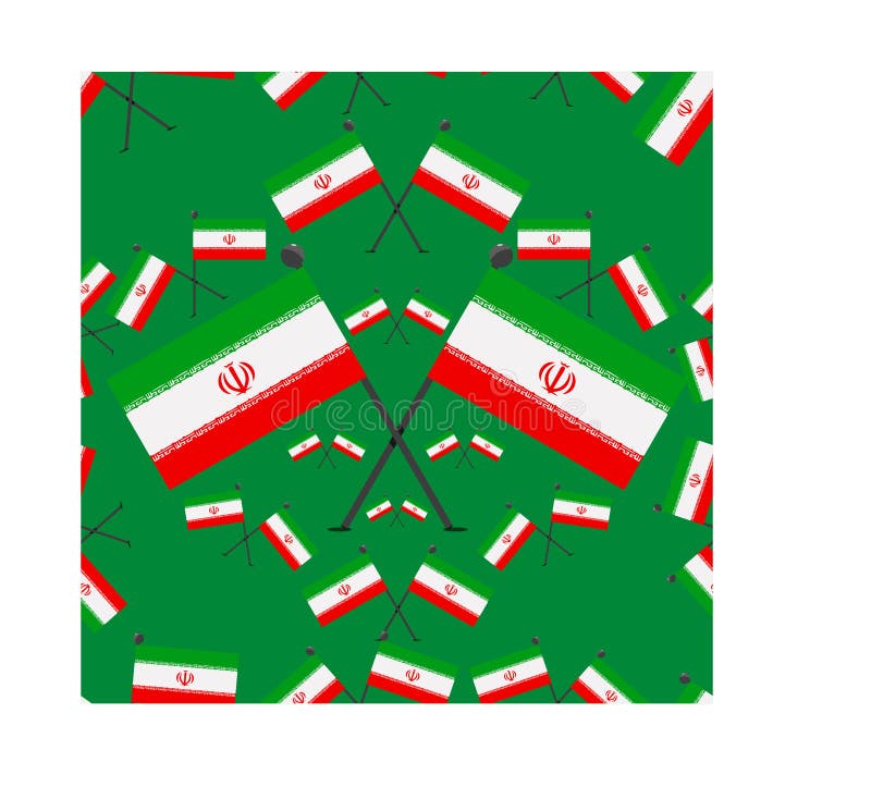 Vector Illustration of Pattern Iran Flags Stock Vector - Illustration ...
