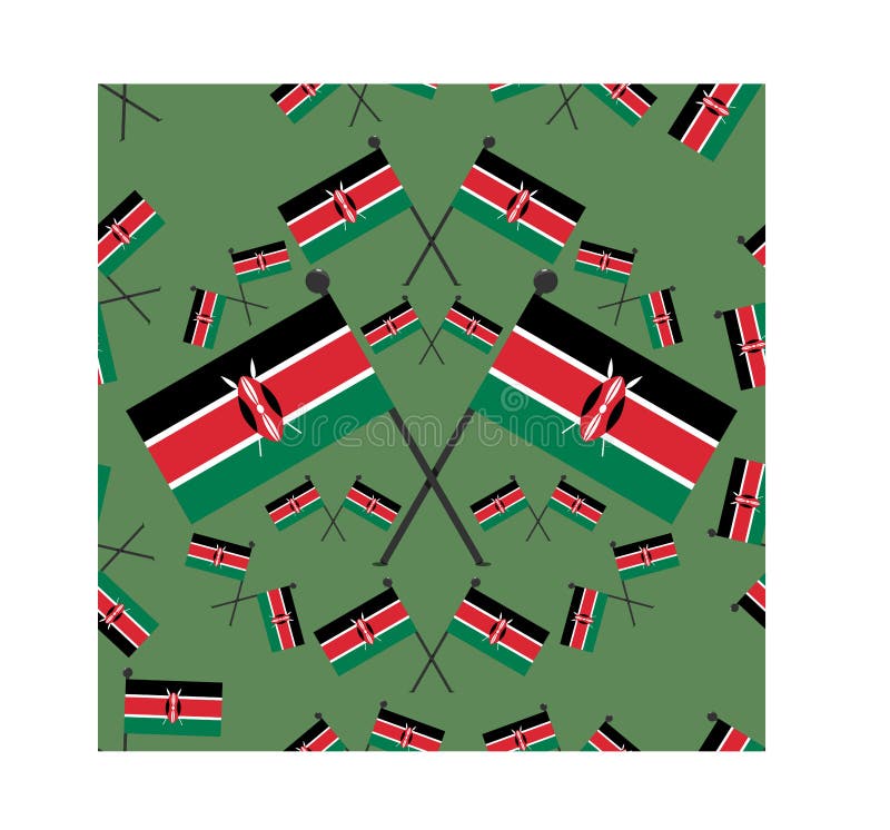 Vector Illustration of Pattern Kenya Flags Stock Vector - Illustration ...