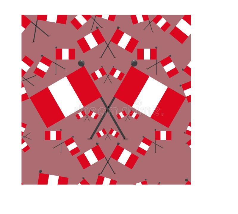 Peru Flags Collection. Vector Illustration Set Flags and Outline of the ...