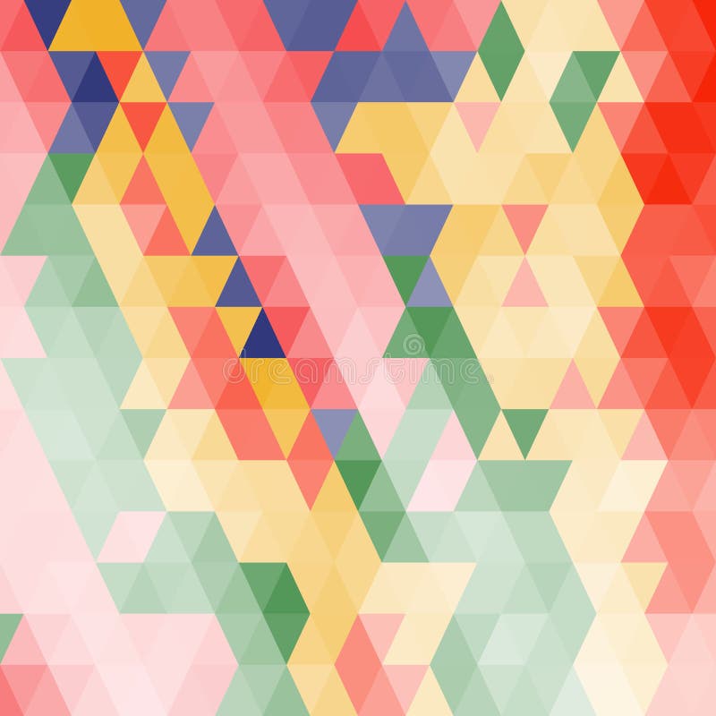 Vector Illustration Pattern of Simple Triangles of Red, Green, Blue ...