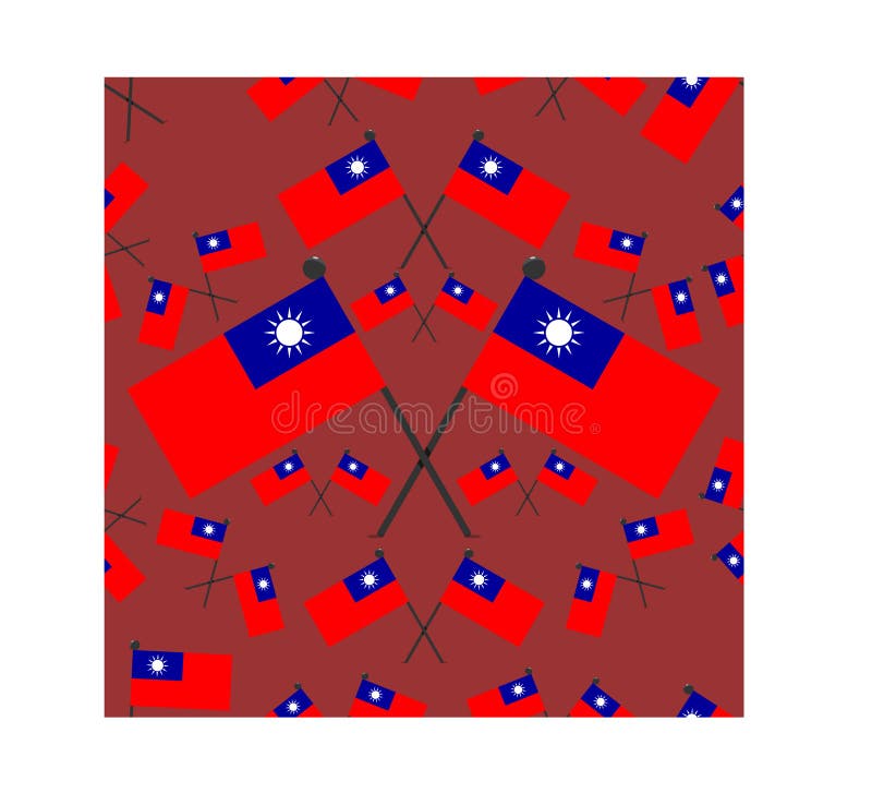 Vector Illustration of Pattern Taiwan Flags Stock Vector - Illustration ...