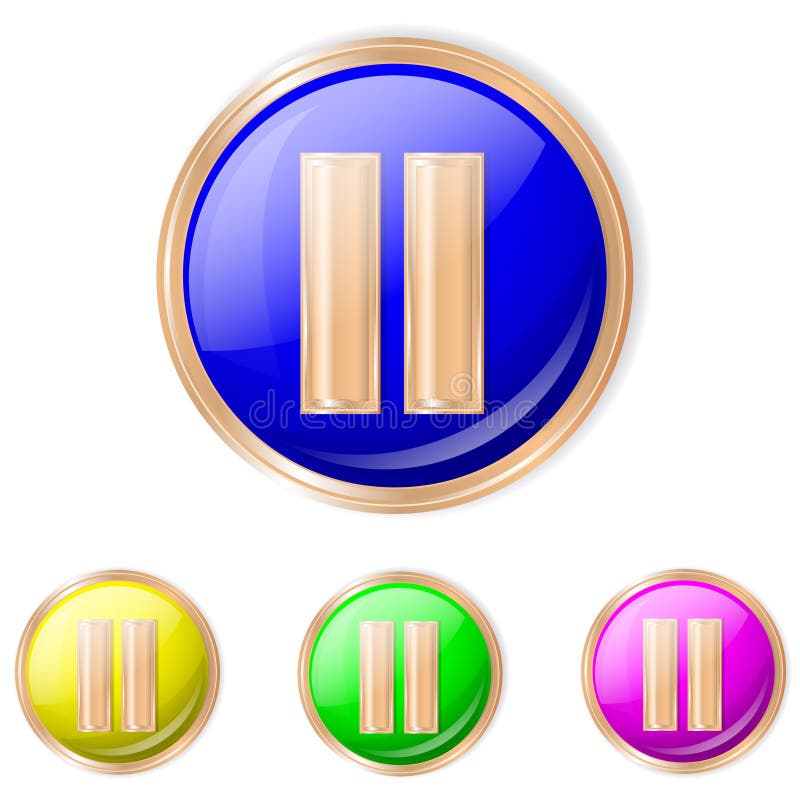 Set of Buttons in Different Colors. Stock Vector - Illustration of ...