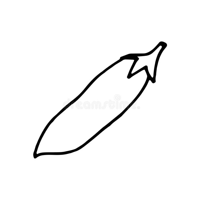 Vector Illustration of Pea Pod in Doodle Style Stock Vector ...