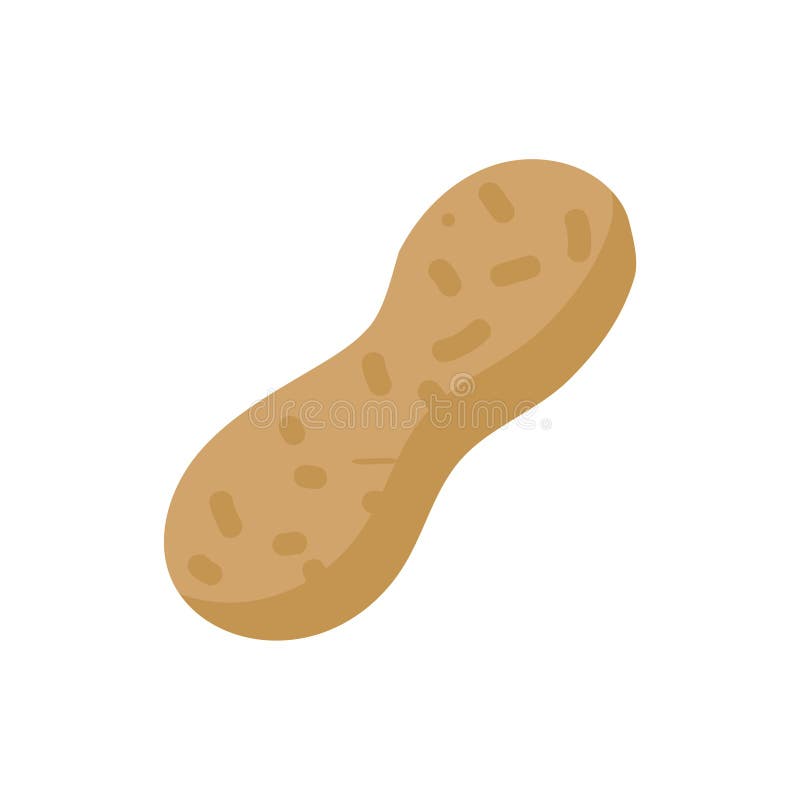 Vector Illustration of Peanut Nut in Shell in Flat Style Isolated on ...