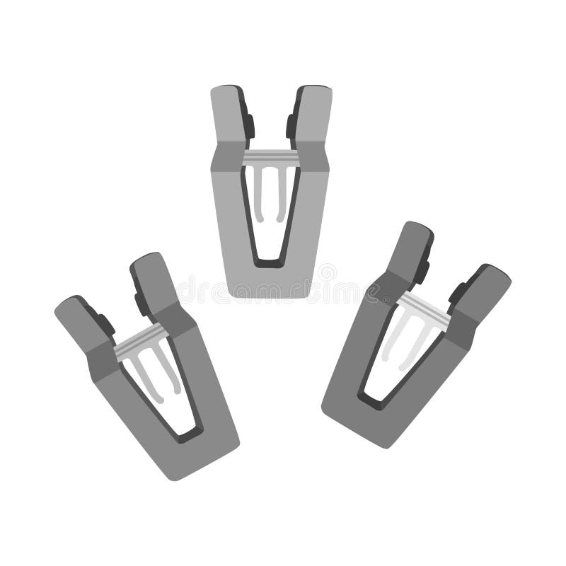 Vector Illustration of Peg and Clothespin Sign. Set of Peg and Hanger ...