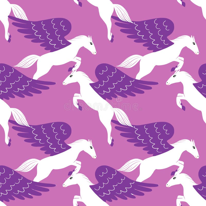 Illustration of a Pegasus. Image Generated by AI Stock Illustration ...