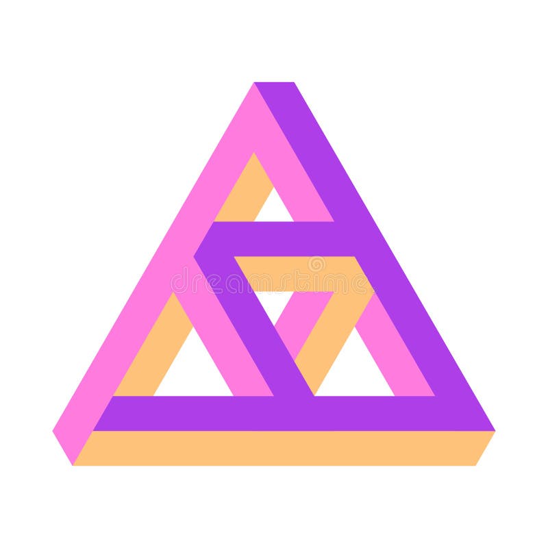 Isometric Impossible Penrose Triangle Stock Illustrations – 57 ...