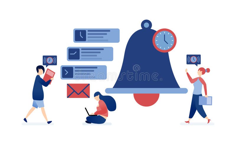 Vector Illustration of People Engaging in Activities Around a Large ...