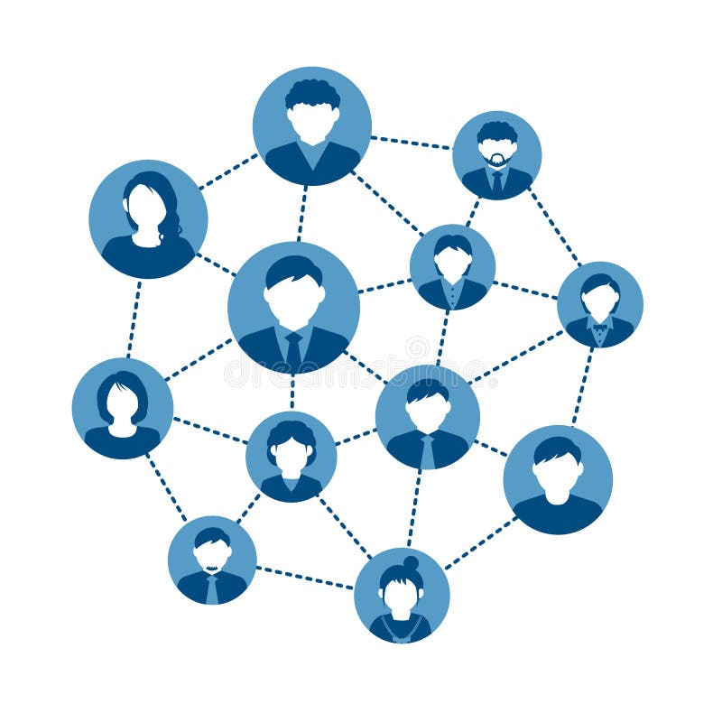 Vector Illustration of People Relationships and Connections Stock ...