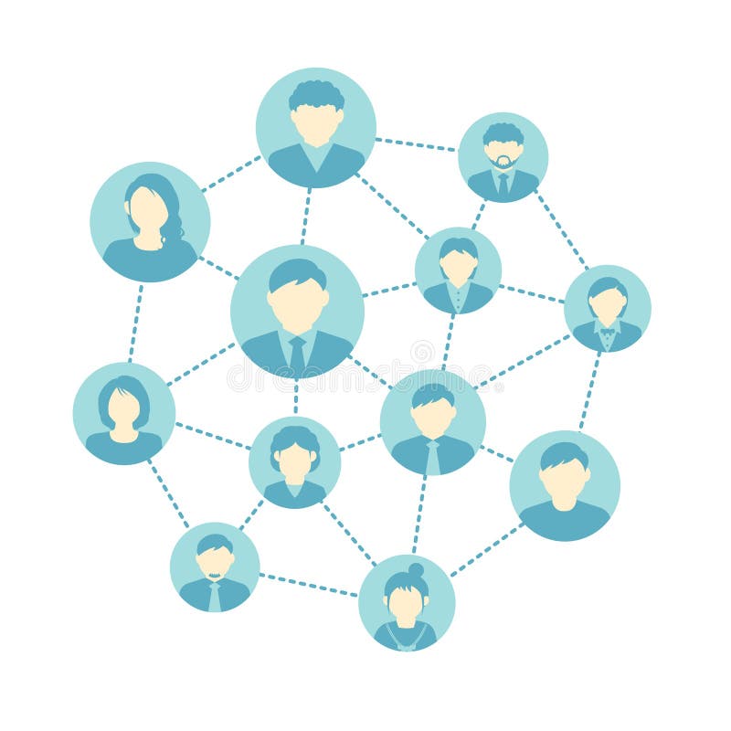 Vector Illustration of People Relationships and Connections Stock ...