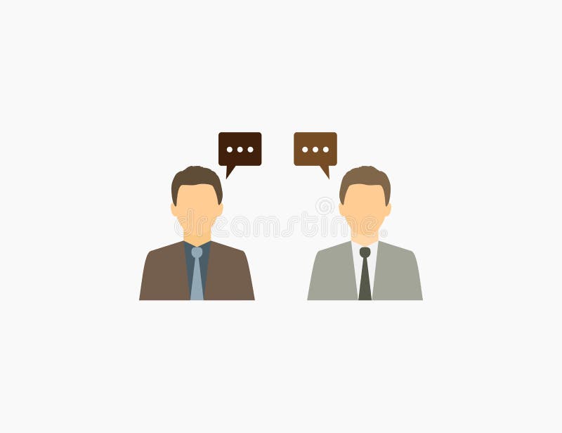 People Talking Icon. Vector Illustration. Flat Design Stock Vector ...