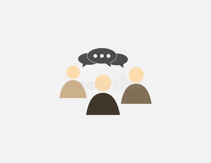 People Talking Icon. Vector Illustration. Flat Design Stock Vector ...