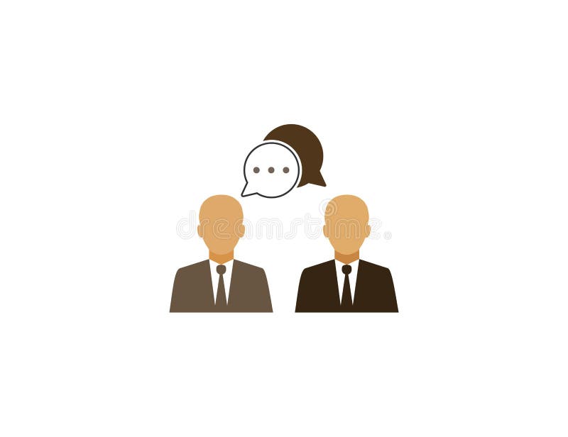 People Talking Icon on White Background. Vector Illustration. Stock ...