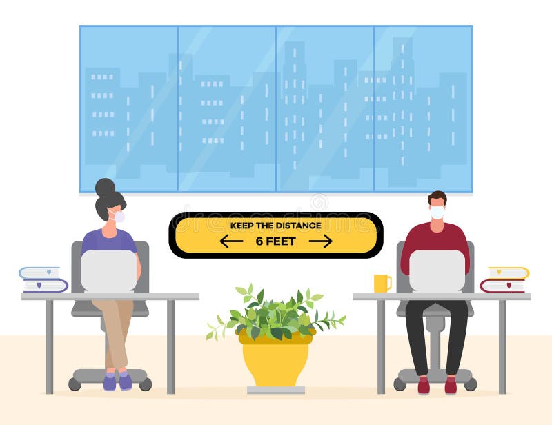 Physical Distancing Office Stock Illustrations – 455 Physical ...