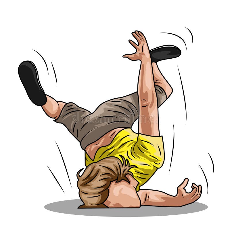 Vector Illustration of a Person Falling Stock Illustration ...
