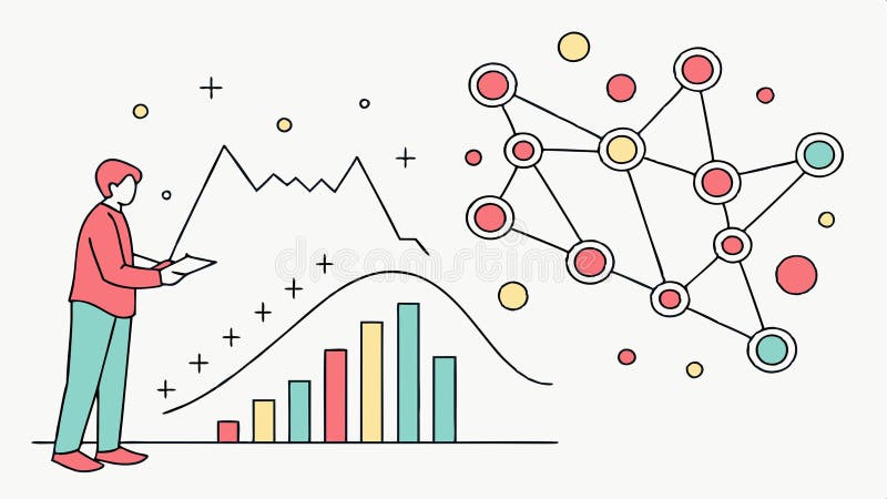 Person Presenting Bar Graph, Data Presentation Vector Design Generative ...