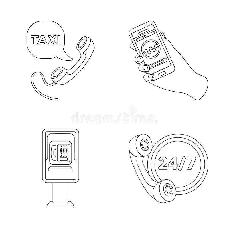 Vector Illustration of Phone and Screen Logo. Set of Phone and ...