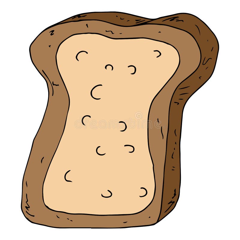 Toast with a Piece of Butter Icon. Vector Piece of Butter on Toast ...