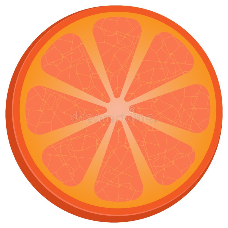 Grapefruit Icon. Vector Illustration of a Piece of Grapefruit ...