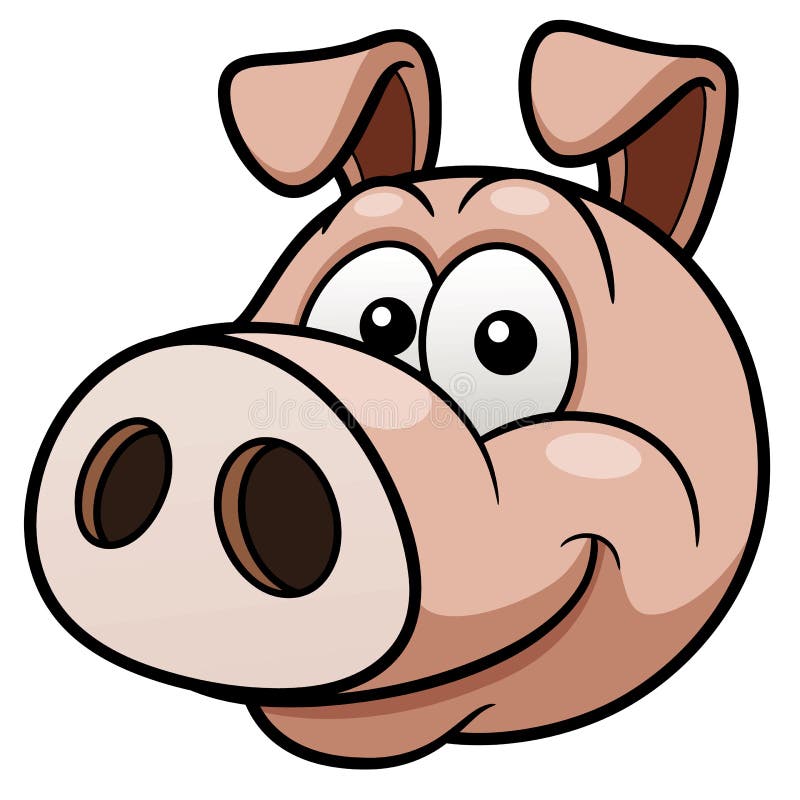 Pig face stock vector. Illustration of cartoon, happy - 29889472