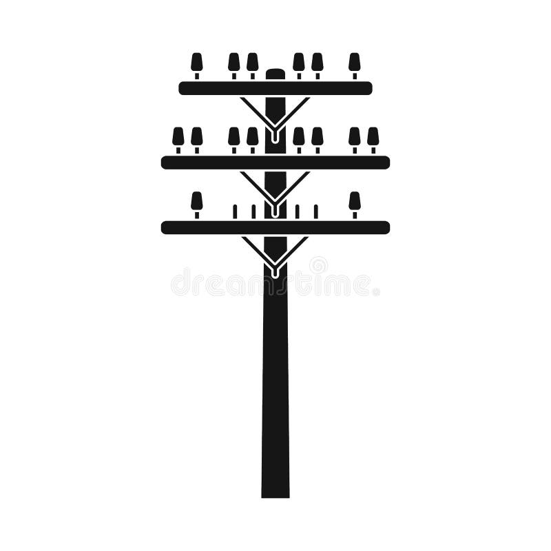 Wooden Pillar Electricity Transmission Line Stock Illustrations – 47 ...