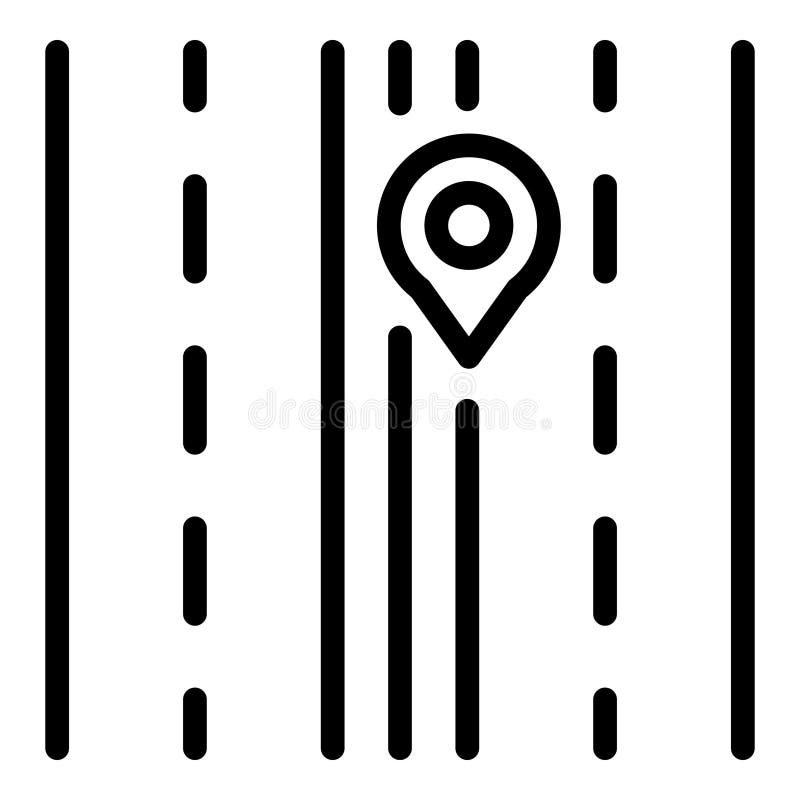 Vector Illustration of Pin Location on Road Map Stock Vector ...