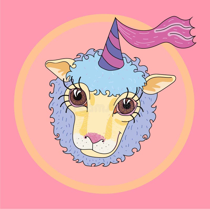 Pink Background Avatar Lamb Stock Illustrations – 3 Pink Background ...
