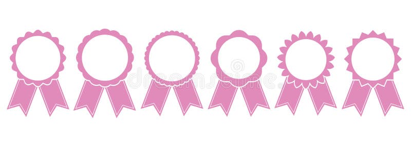 Vector Illustration of Pink Colored Award Banners Stock Vector ...