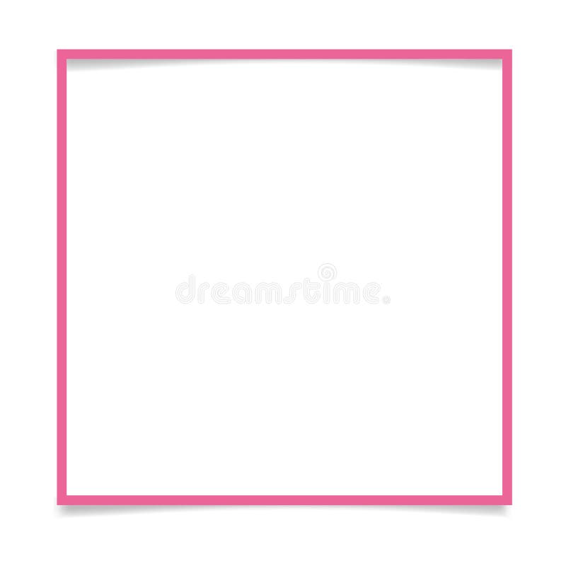Vector Illustration of Pink Colored Photo Frame Stock Vector ...