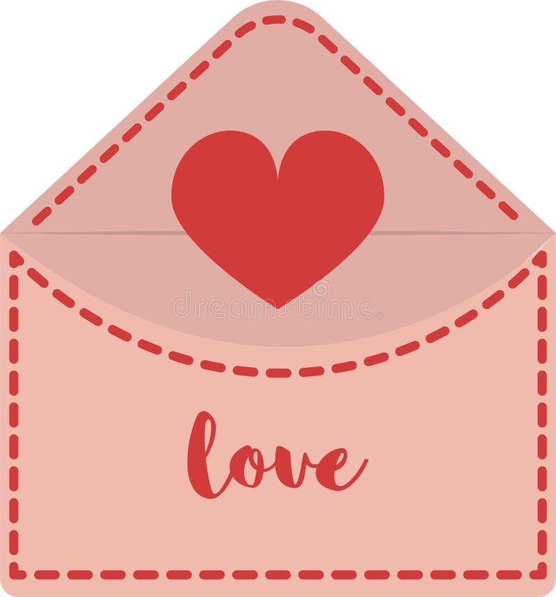 Pink Envelope With Red Wax Seal Stamp Vector Illustration Isolated On