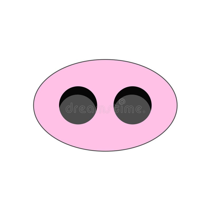 A Vector Illustration of a Pink Pig Nose Stock Vector - Illustration of ...