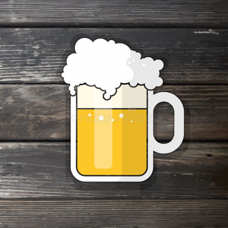 Vector Illustration for Pint of Beer Stock Vector - Illustration of ...