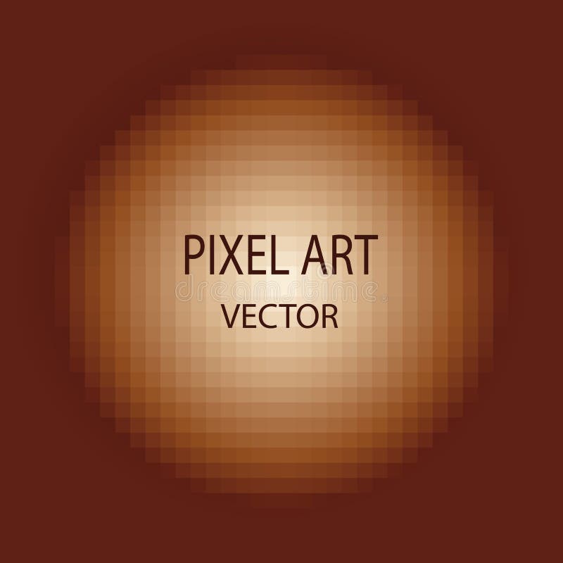 Vector Illustration Pixel Art Ball with Gradient Stock Illustration ...