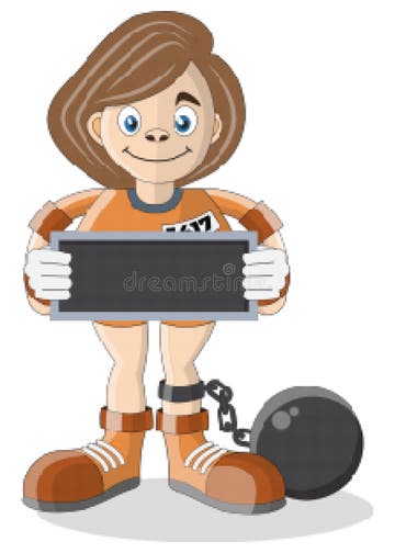 Cute Prisoner. stock vector. Illustration of detention - 330060690