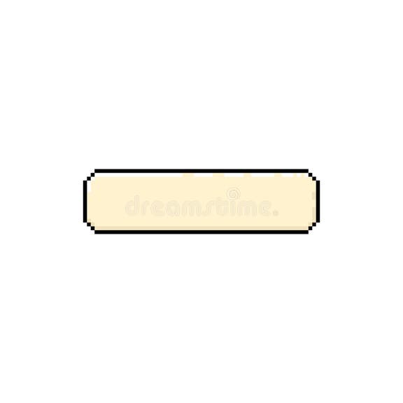 Vector Illustration of Pixel Button or Empty Frame, Rectangular Shape ...