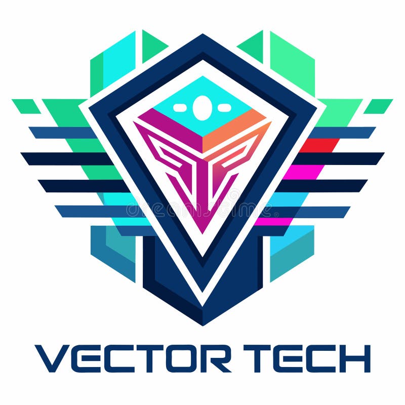 A Vector Illustration of a Pixelated Shield with Wings, Rendered in a ...