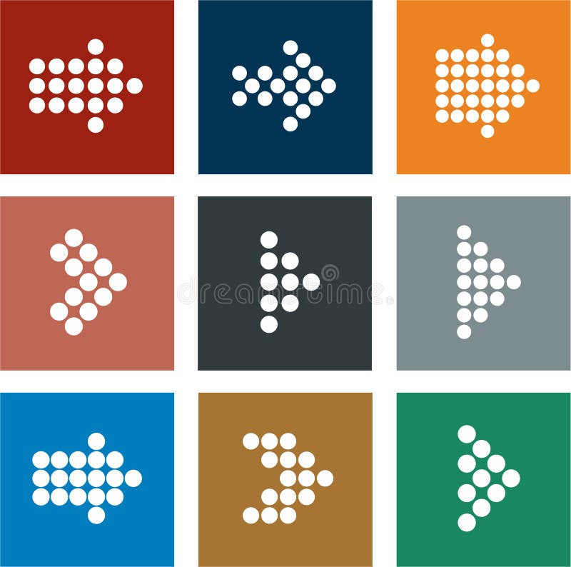 Flat arrow icons. stock vector. Illustration of light - 125628426