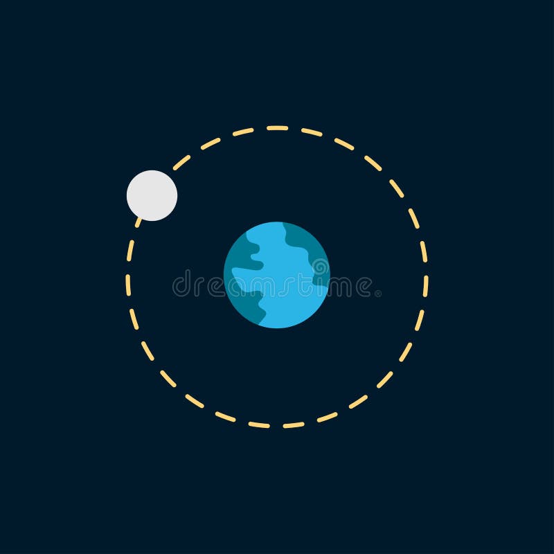 Vector Illustration. Planet Earth, Moon in Space Stock Illustration ...