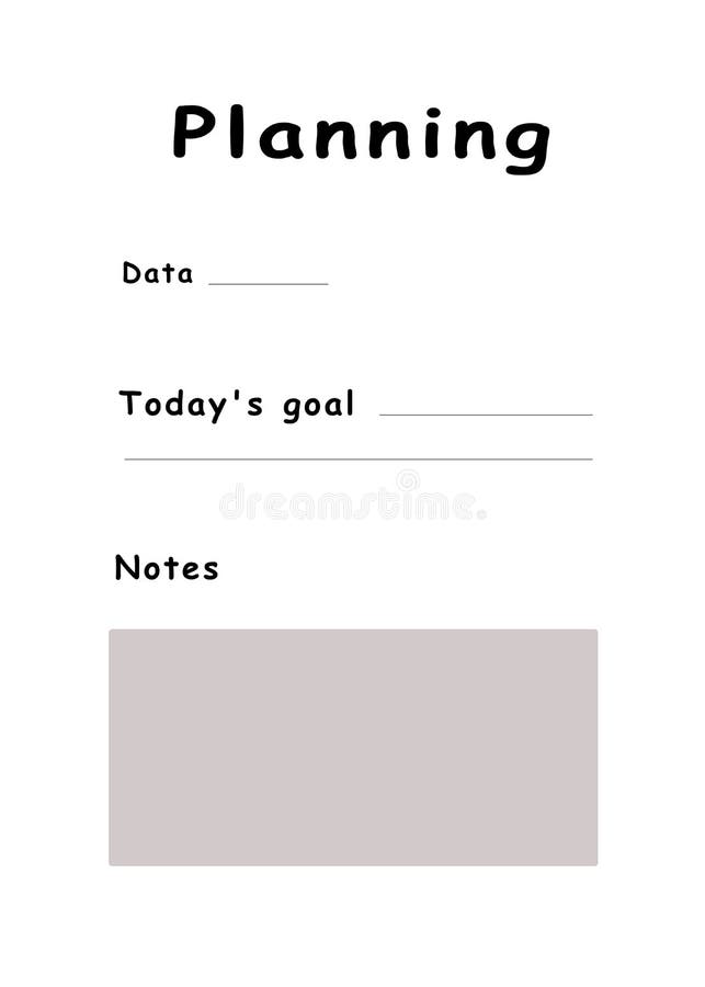 Digital Blank Planner Template Stock Illustrations – 435 Digital Blank ...