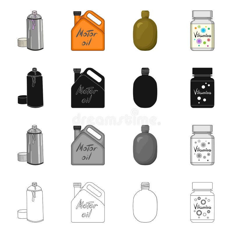 Vector Design of Plastic and Container Logo. Set of Plastic and ...