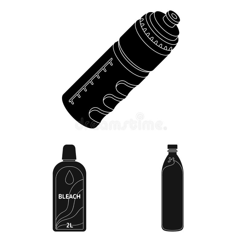 Vector Design of Plastic and Container Sign. Set of Plastic and ...